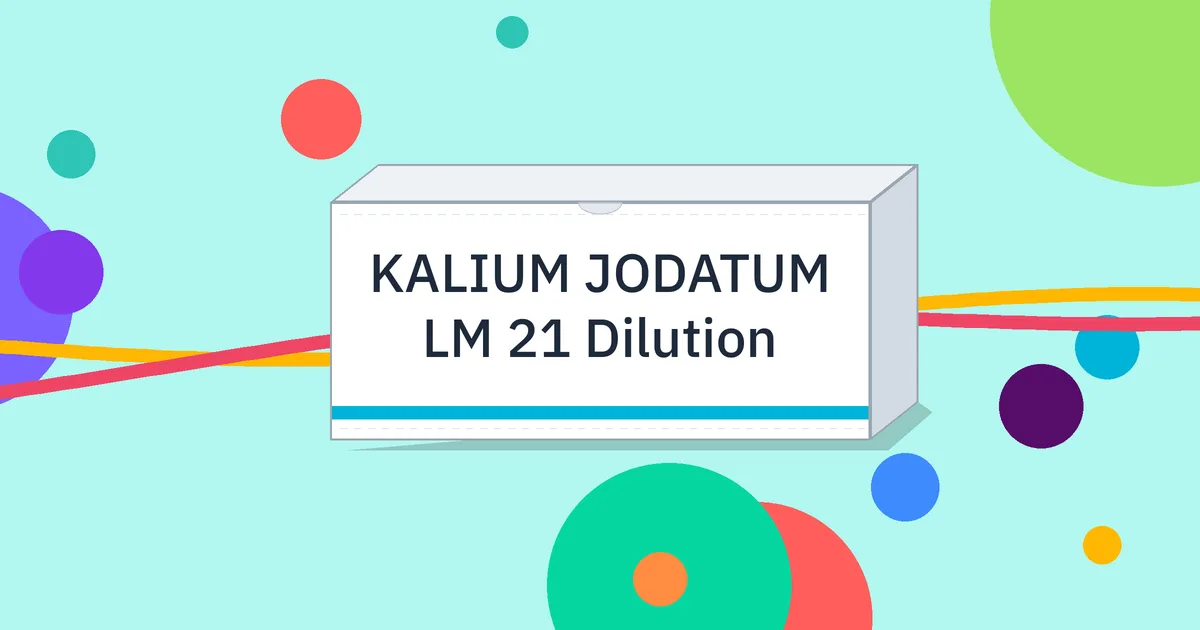 Symbolbild: Packung mit der Aufschrift KALIUM JODATUM LM 21 Dilution (PZN 12922526) – Verfügbarkeit und Bezug in Apotheken in Frankfurt am Main