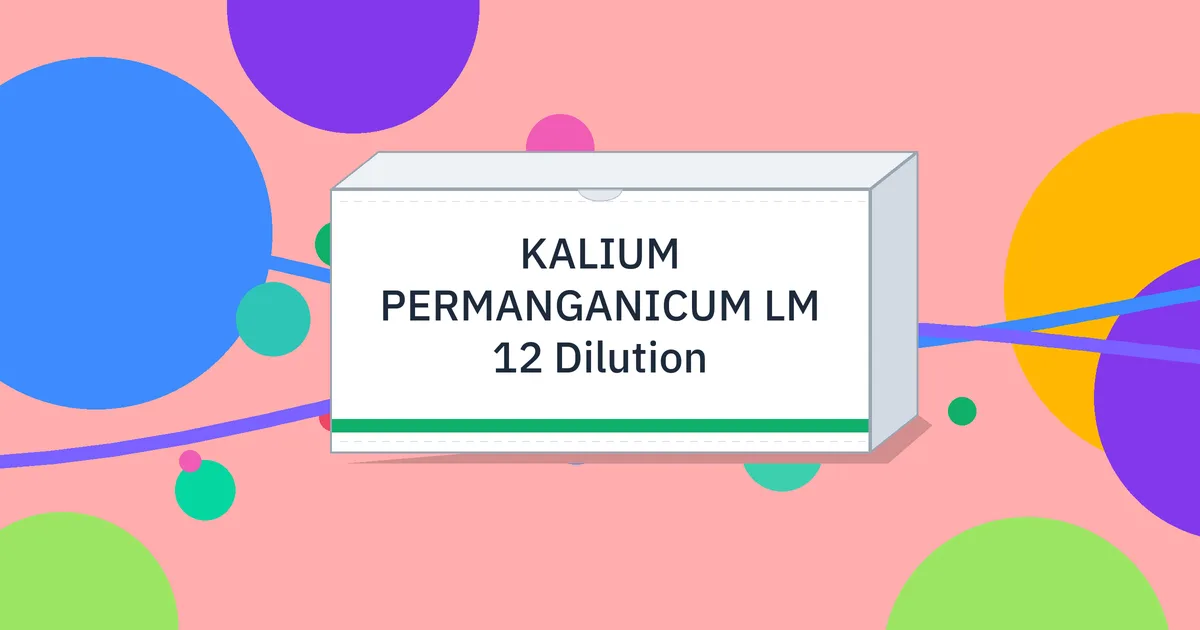 Symbolbild: Packung mit der Aufschrift KALIUM PERMANGANICUM LM 12 Dilution (PZN 12924123) – Verfügbarkeit und Bezug in Apotheken in Frankfurt am Main