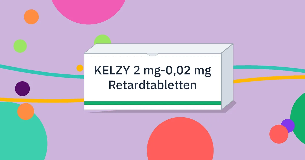 Symbolbild: Packung mit der Aufschrift KELZY 2 mg-0,02 mg Retardtabletten (PZN 19192396) – Verfügbarkeit und Bezug in Apotheken in Frankfurt am Main