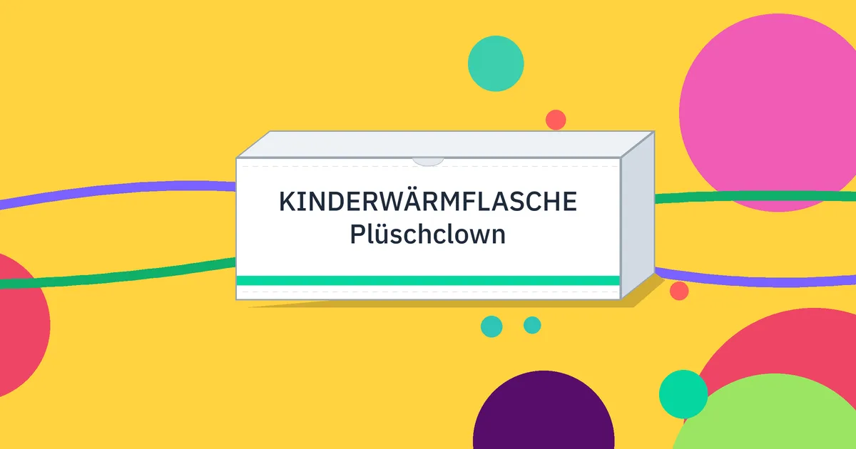 Symbolbild: Packung mit der Aufschrift KINDERWÄRMFLASCHE Plüschclown (PZN 03908013) – Verfügbarkeit und Bezug in Apotheken in Frankfurt am Main