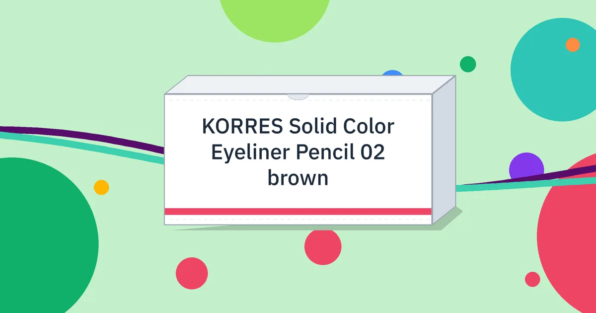 Symbolbild: Packung mit der Aufschrift KORRES Solid Color Eyeliner Pencil 02 brown (PZN 19913105) – Verfügbarkeit und Bezug in Apotheken in Frankfurt am Main