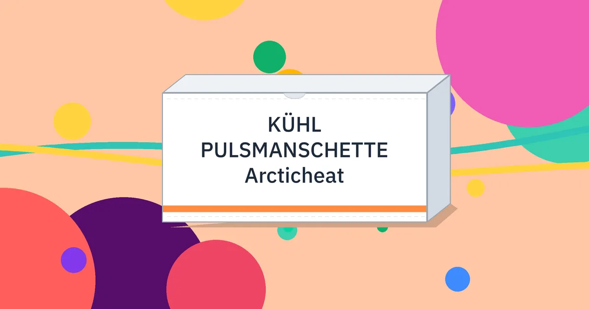 Symbolbild: Packung mit der Aufschrift KÜHL PULSMANSCHETTE Arcticheat (PZN 02291786) – Verfügbarkeit und Bezug in Apotheken in Frankfurt am Main