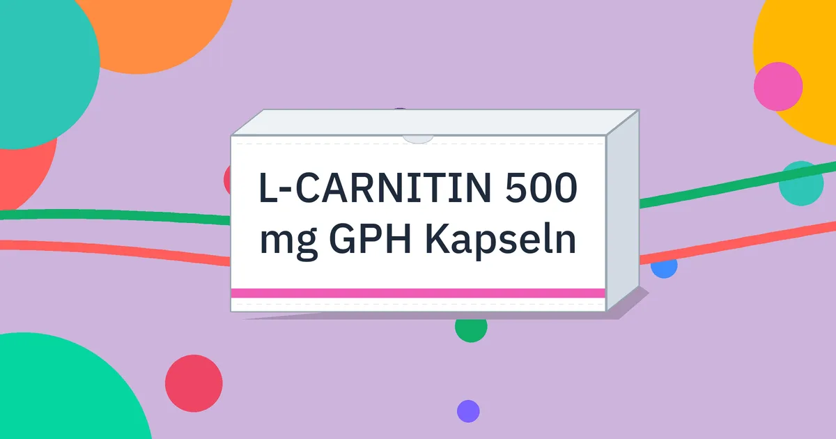 Symbolbild: Packung mit der Aufschrift L-CARNITIN 500 mg GPH Kapseln (PZN 07352498) – Verfügbarkeit und Bezug in Apotheken in Frankfurt am Main