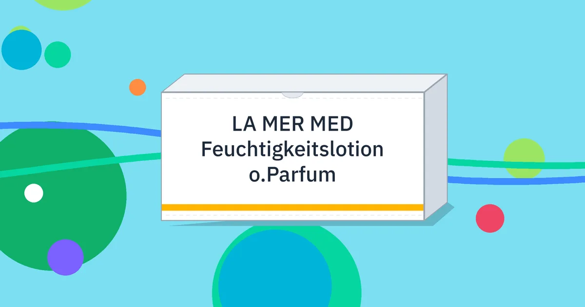 Symbolbild: Packung mit der Aufschrift LA MER MED Feuchtigkeitslotion o.Parfum (PZN 18066413) – Verfügbarkeit und Bezug in Apotheken in Frankfurt am Main