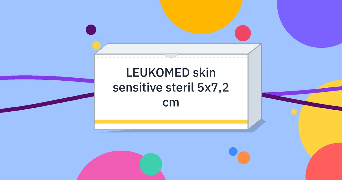 Symbolbild: Packung mit der Aufschrift LEUKOMED skin sensitive steril 5x7,2 cm (PZN 18730006) – Verfügbarkeit und Bezug in Apotheken in Frankfurt am Main