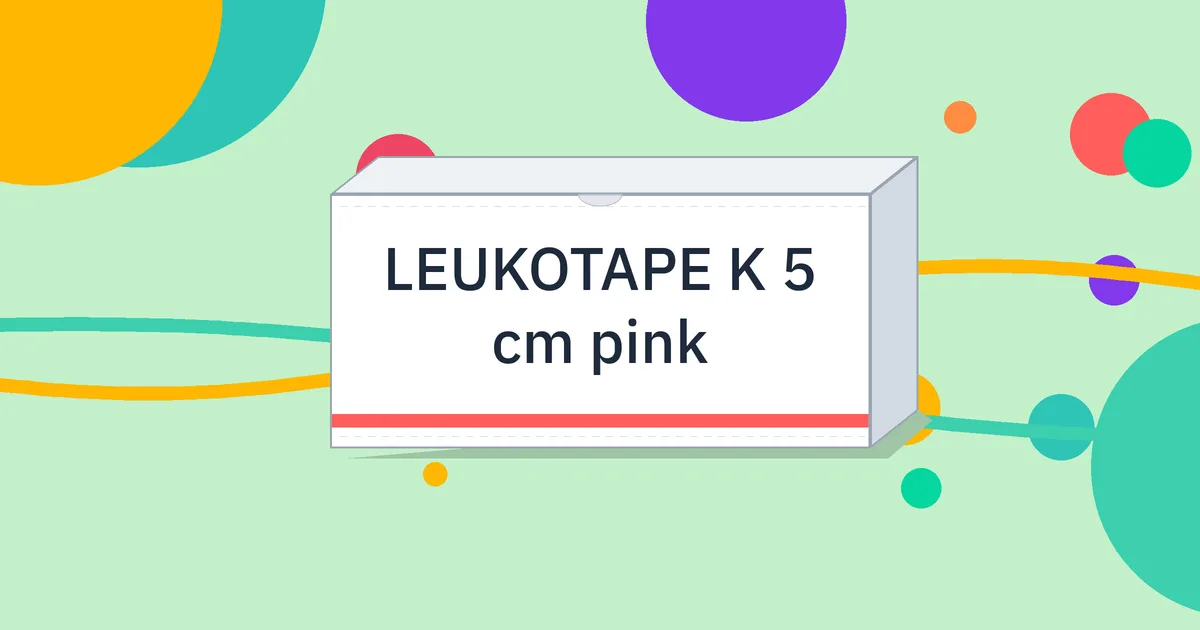 Symbolbild: Packung mit der Aufschrift LEUKOTAPE K 5 cm pink (PZN 12655539) – Verfügbarkeit und Bezug in Apotheken in Frankfurt am Main