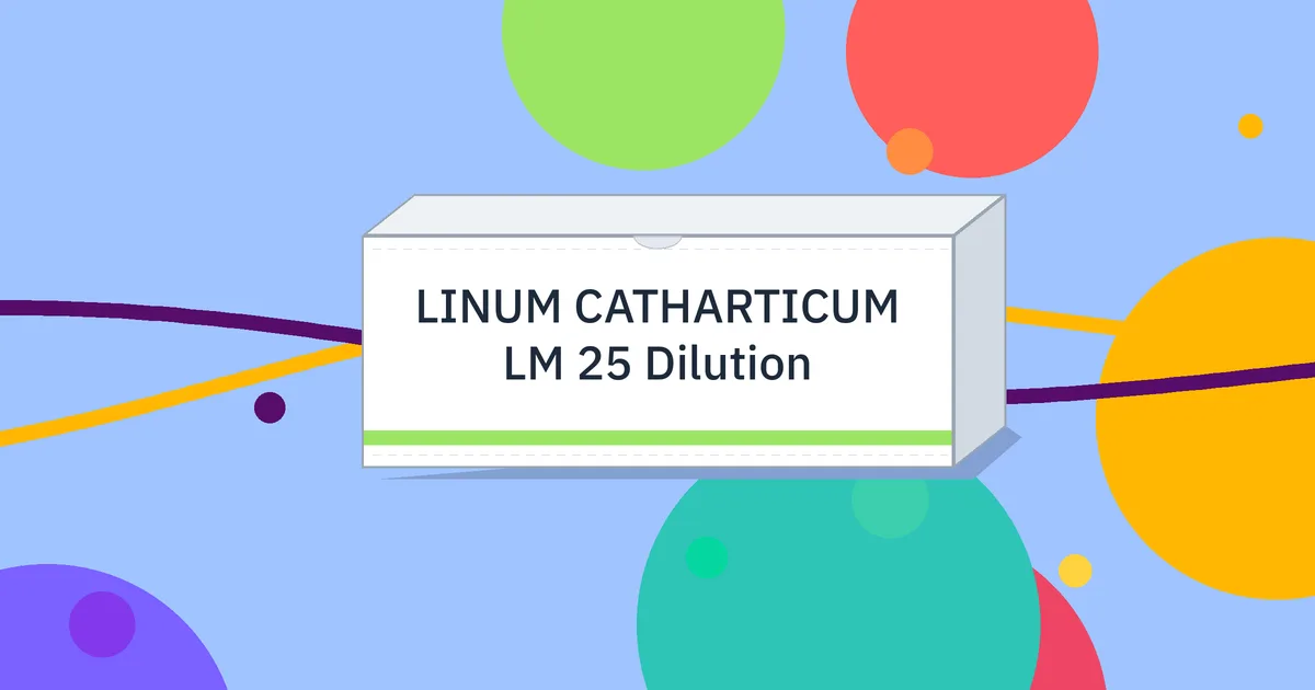 Symbolbild: Packung mit der Aufschrift LINUM CATHARTICUM LM 25 Dilution (PZN 13530254) – Verfügbarkeit und Bezug in Apotheken in Frankfurt am Main