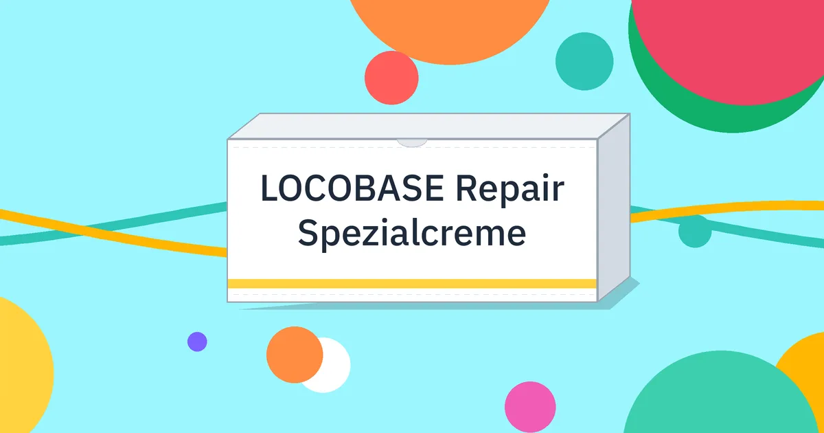Symbolbild: Packung mit der Aufschrift LOCOBASE Repair Spezialcreme (PZN 04922854) – Verfügbarkeit und Bezug in Apotheken in Frankfurt am Main