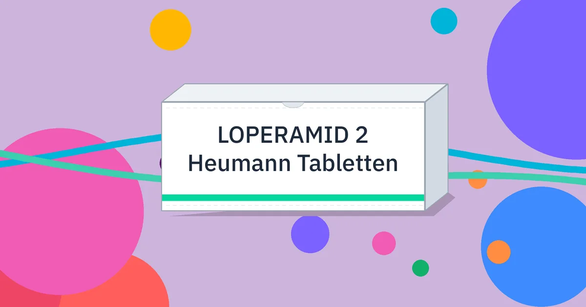 Symbolbild: Packung mit der Aufschrift LOPERAMID 2 Heumann Tabletten (PZN 04473008) – Verfügbarkeit und Bezug in Apotheken in Frankfurt am Main