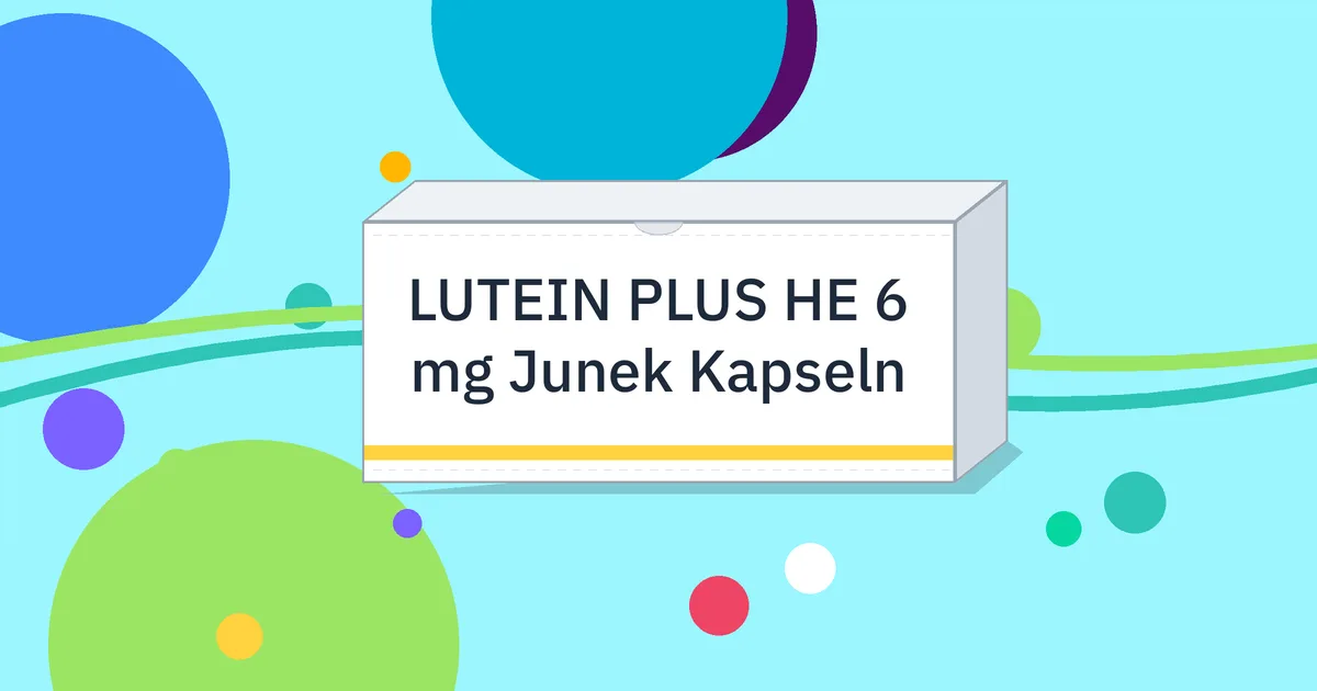 Symbolbild: Packung mit der Aufschrift LUTEIN PLUS HE 6 mg Junek Kapseln (PZN 00137503) – Verfügbarkeit und Bezug in Apotheken in Frankfurt am Main