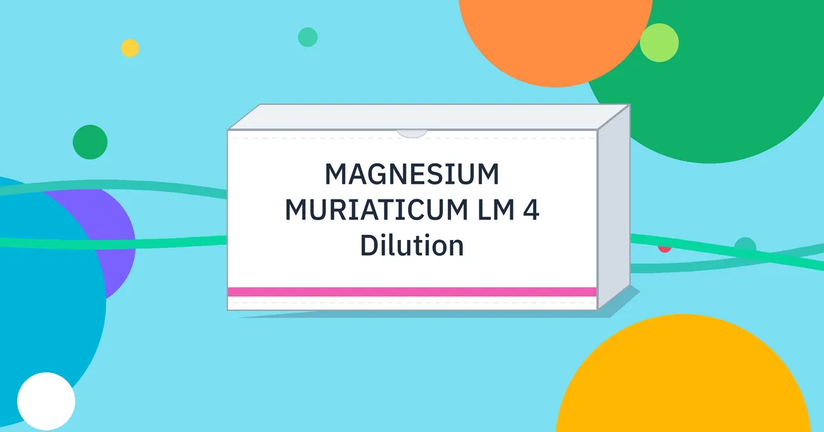Symbolbild: Packung mit der Aufschrift MAGNESIUM MURIATICUM LM 4 Dilution (PZN 12938763) – Verfügbarkeit und Bezug in Apotheken in Frankfurt am Main