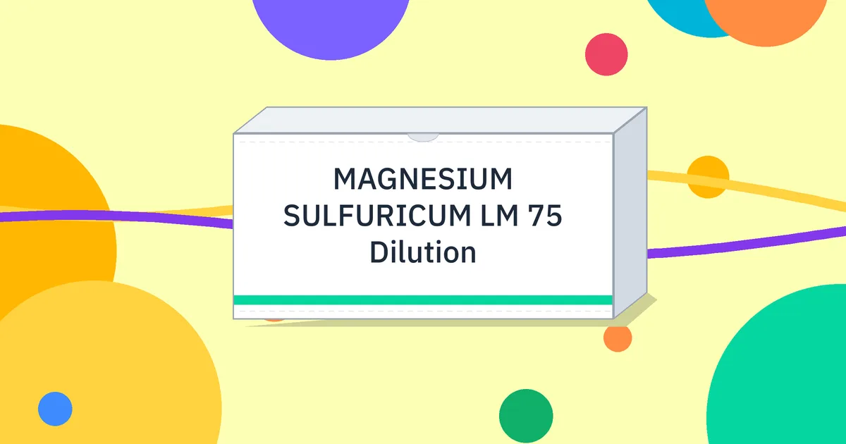 Symbolbild: Packung mit der Aufschrift MAGNESIUM SULFURICUM LM 75 Dilution (PZN 12940300) – Verfügbarkeit und Bezug in Apotheken in Frankfurt am Main