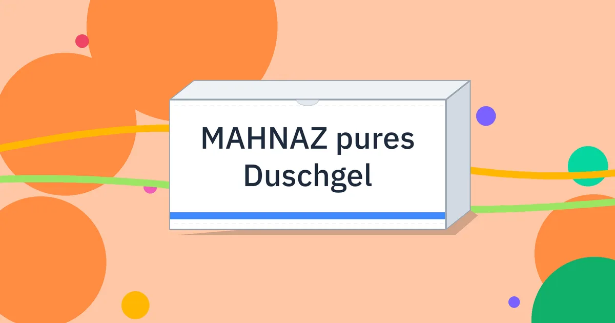 Symbolbild: Packung mit der Aufschrift MAHNAZ pures Duschgel (PZN 10314231) – Verfügbarkeit und Bezug in Apotheken in Frankfurt am Main