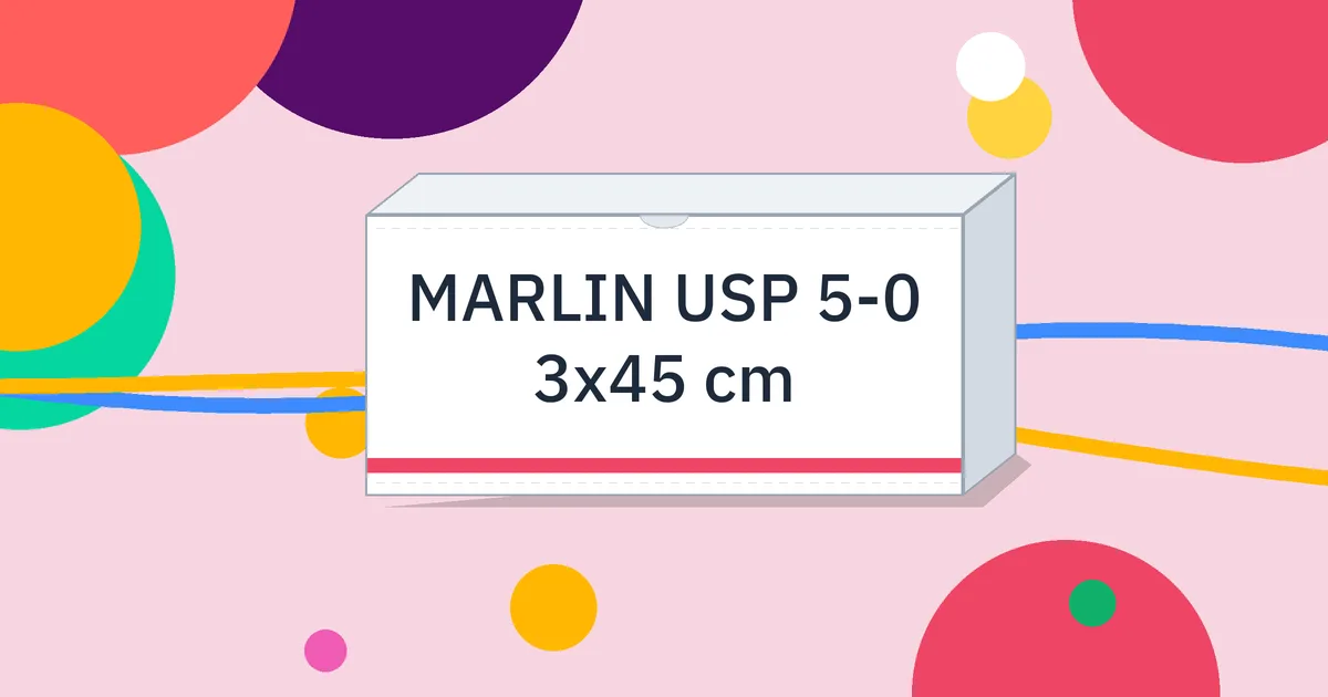 Symbolbild: Packung mit der Aufschrift MARLIN USP 5-0 3x45 cm (PZN 01816270) – Verfügbarkeit und Bezug in Apotheken in Frankfurt am Main