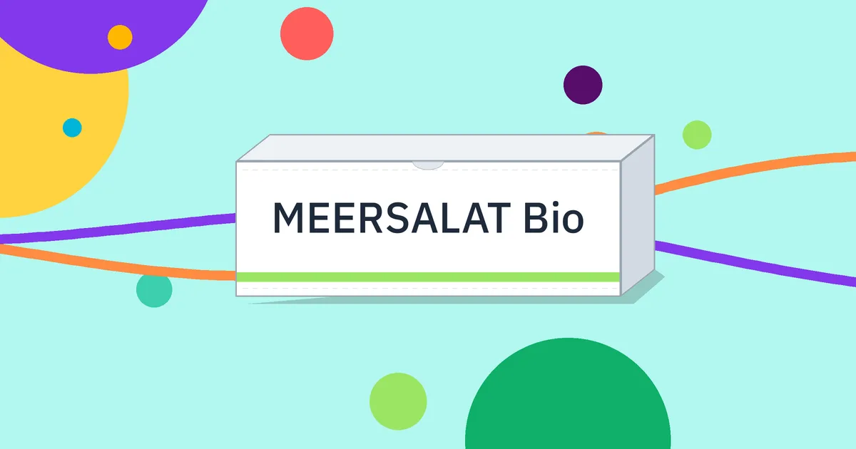 Symbolbild: Packung mit der Aufschrift MEERSALAT Bio (PZN 16839147) – Verfügbarkeit und Bezug in Apotheken in Frankfurt am Main