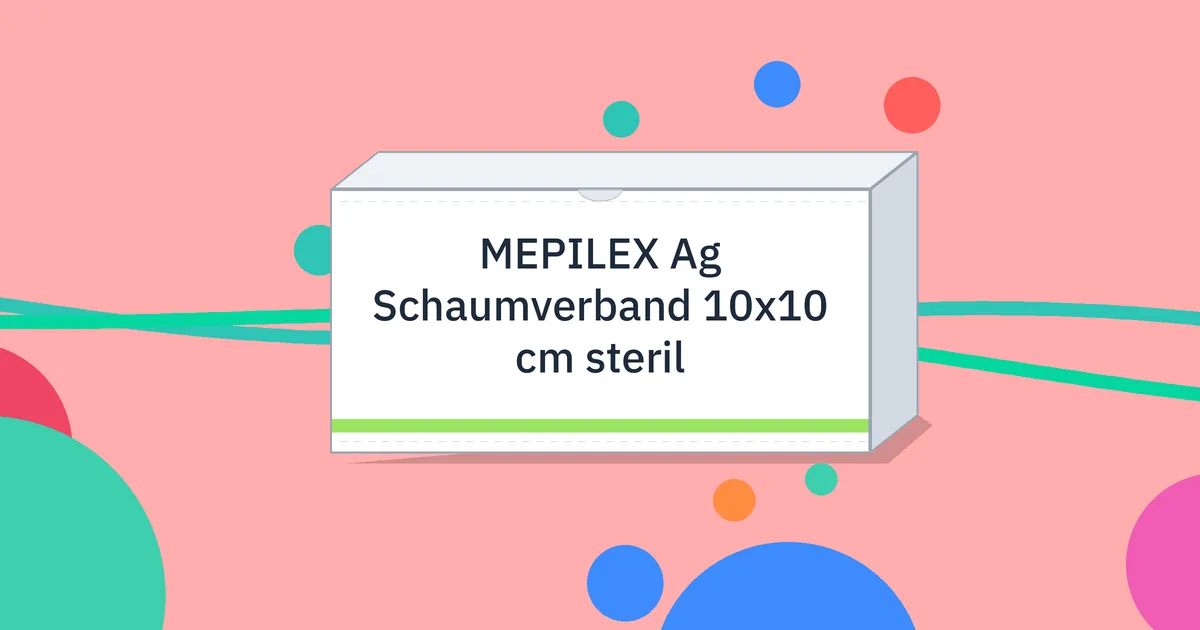 Symbolbild: Packung mit der Aufschrift MEPILEX Ag Schaumverband 10x10 cm steril (PZN 20892176) – Verfügbarkeit und Bezug in Apotheken in Frankfurt am Main