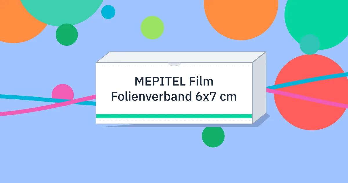 Symbolbild: Packung mit der Aufschrift MEPITEL Film Folienverband 6x7 cm (PZN 10187301) – Verfügbarkeit und Bezug in Apotheken in Frankfurt am Main