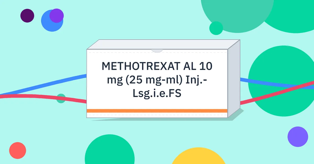 Symbolbild: Packung mit der Aufschrift METHOTREXAT AL 10 mg (25 mg-ml) Inj.-Lsg.i.e.FS (PZN 18725229) – Verfügbarkeit und Bezug in Apotheken in Frankfurt am Main
