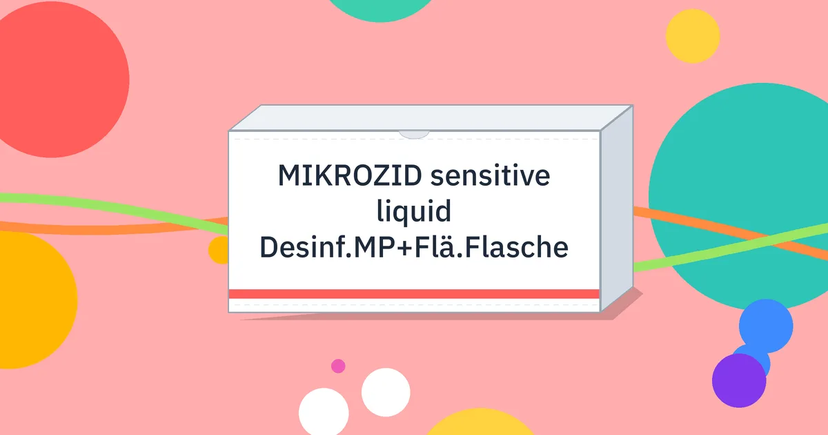 Symbolbild: Packung mit der Aufschrift MIKROZID sensitive liquid Desinf.MP+Flä.Flasche (PZN 17518480) – Verfügbarkeit und Bezug in Apotheken in Frankfurt am Main