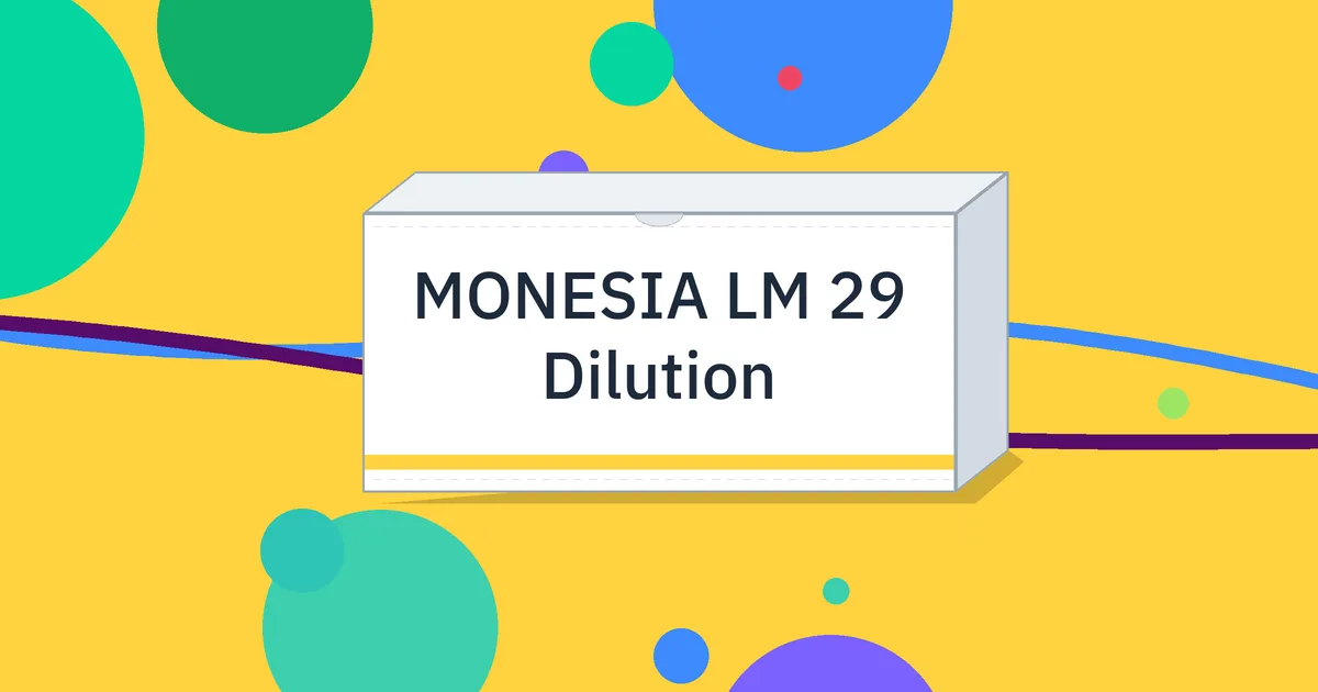 Symbolbild: Packung mit der Aufschrift MONESIA LM 29 Dilution (PZN 13610958) – Verfügbarkeit und Bezug in Apotheken in Frankfurt am Main