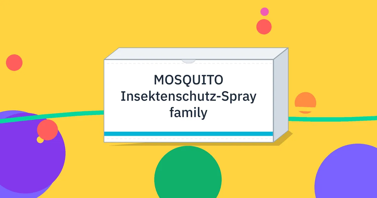 Symbolbild: Packung mit der Aufschrift MOSQUITO Insektenschutz-Spray family (PZN 17610375) – Verfügbarkeit und Bezug in Apotheken in Frankfurt am Main