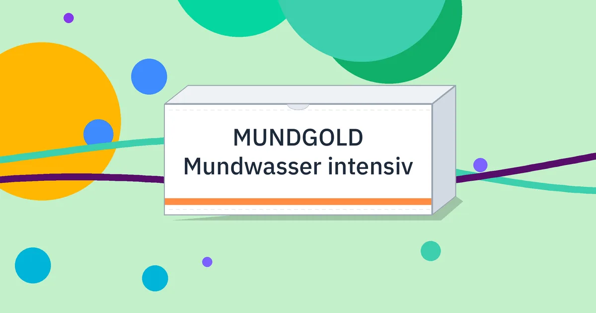 Symbolbild: Packung mit der Aufschrift MUNDGOLD Mundwasser intensiv (PZN 19344363) – Verfügbarkeit und Bezug in Apotheken in Frankfurt am Main