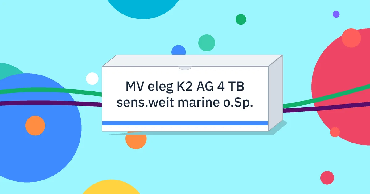 Symbolbild: Packung mit der Aufschrift MV eleg K2 AG 4 TB sens.weit marine o.Sp. (PZN 14611397) – Verfügbarkeit und Bezug in Apotheken in Frankfurt am Main