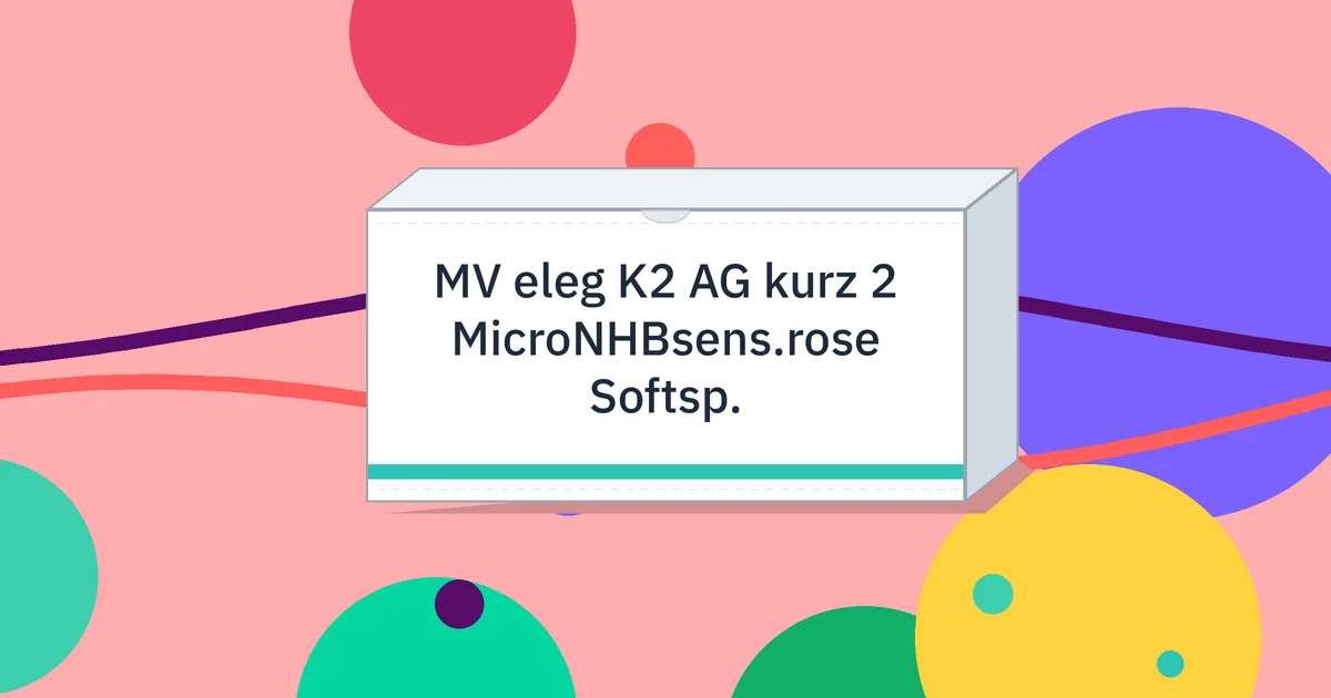 Symbolbild: Packung mit der Aufschrift MV eleg K2 AG kurz 2 MicroNHBsens.rose Softsp. (PZN 15709678) – Verfügbarkeit und Bezug in Apotheken in Frankfurt am Main
