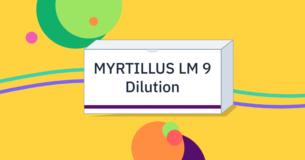 Symbolbild: Packung mit der Aufschrift MYRTILLUS LM 9 Dilution (PZN 13613460) – Verfügbarkeit und Bezug in Apotheken in Frankfurt am Main