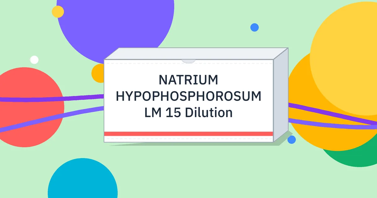 Symbolbild: Packung mit der Aufschrift NATRIUM HYPOPHOSPHOROSUM LM 15 Dilution (PZN 12963459) – Verfügbarkeit und Bezug in Apotheken in Frankfurt am Main