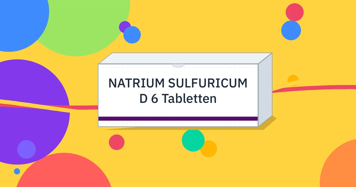 Symbolbild: Packung mit der Aufschrift NATRIUM SULFURICUM D 6 Tabletten (PZN 01780460) – Verfügbarkeit und Bezug in Apotheken in Frankfurt am Main