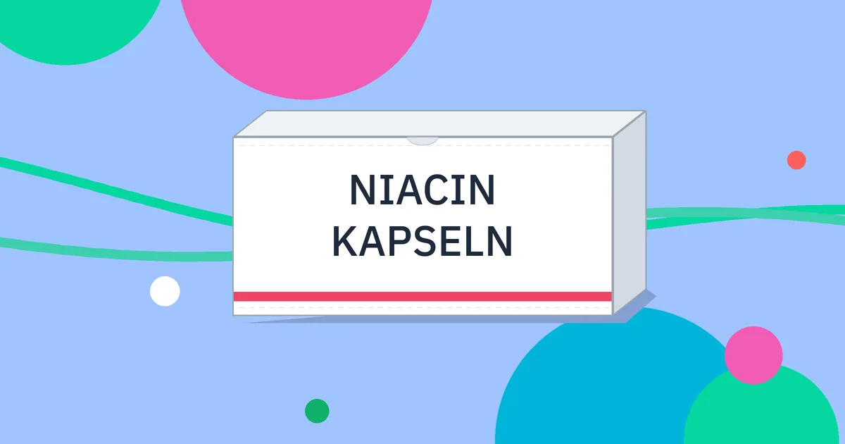 Symbolbild: Packung mit der Aufschrift NIACIN KAPSELN (PZN 00156156) – Verfügbarkeit und Bezug in Apotheken in Frankfurt am Main