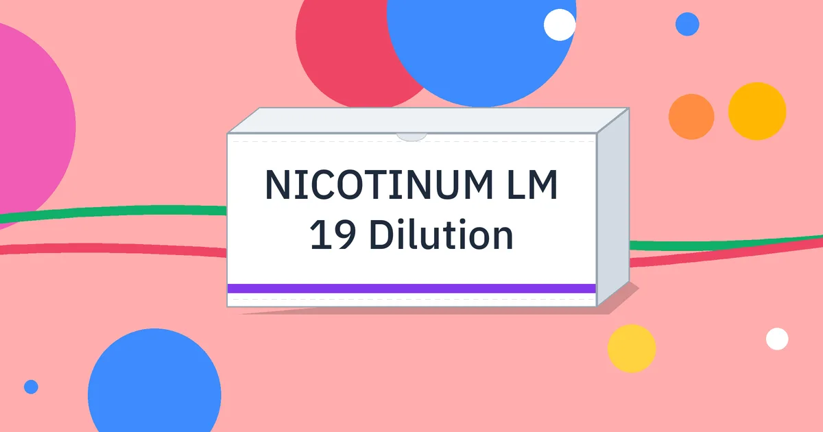 Symbolbild: Packung mit der Aufschrift NICOTINUM LM 19 Dilution (PZN 12969172) – Verfügbarkeit und Bezug in Apotheken in Frankfurt am Main