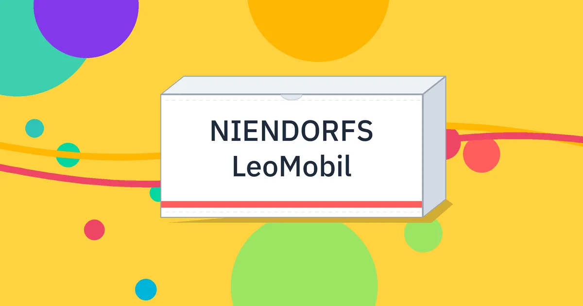 Symbolbild: Packung mit der Aufschrift NIENDORFS LeoMobil (PZN 18224792) – Verfügbarkeit und Bezug in Apotheken in Frankfurt am Main