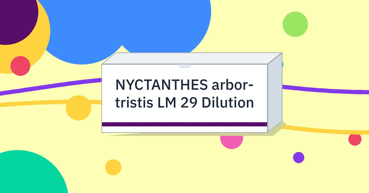 Symbolbild: Packung mit der Aufschrift NYCTANTHES arbor-tristis LM 29 Dilution (PZN 13621198) – Verfügbarkeit und Bezug in Apotheken in Frankfurt am Main