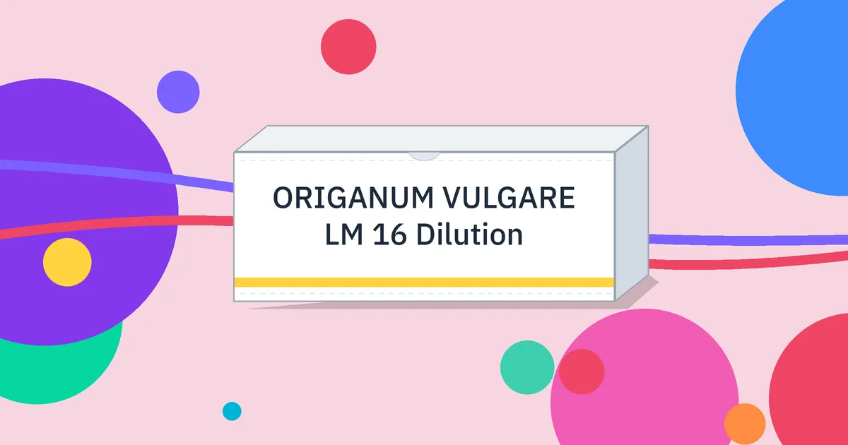 Symbolbild: Packung mit der Aufschrift ORIGANUM VULGARE LM 16 Dilution (PZN 12973096) – Verfügbarkeit und Bezug in Apotheken in Frankfurt am Main