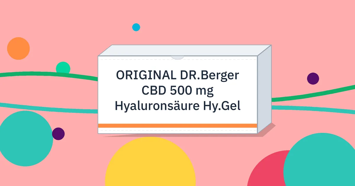 Symbolbild: Packung mit der Aufschrift ORIGINAL DR.Berger CBD 500 mg Hyaluronsäure Hy.Gel (PZN 17863113) – Verfügbarkeit und Bezug in Apotheken in Frankfurt am Main