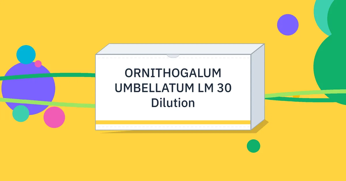 Symbolbild: Packung mit der Aufschrift ORNITHOGALUM UMBELLATUM LM 30 Dilution (PZN 12973742) – Verfügbarkeit und Bezug in Apotheken in Frankfurt am Main