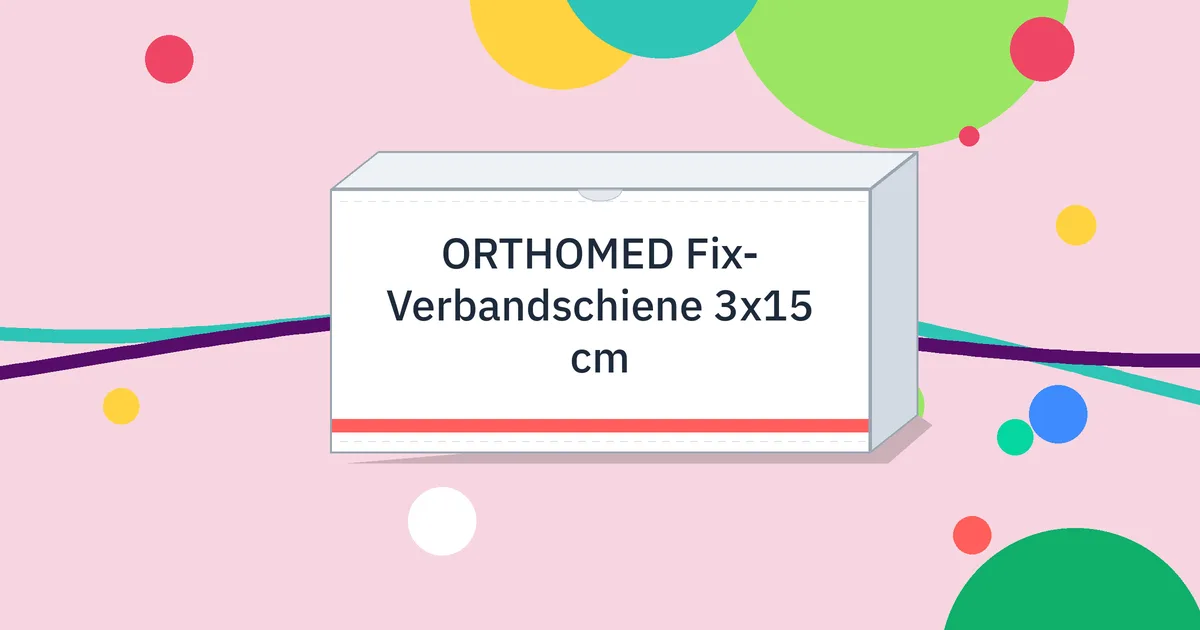 Symbolbild: Packung mit der Aufschrift ORTHOMED Fix-Verbandschiene 3x15 cm (PZN 11516669) – Verfügbarkeit und Bezug in Apotheken in Frankfurt am Main