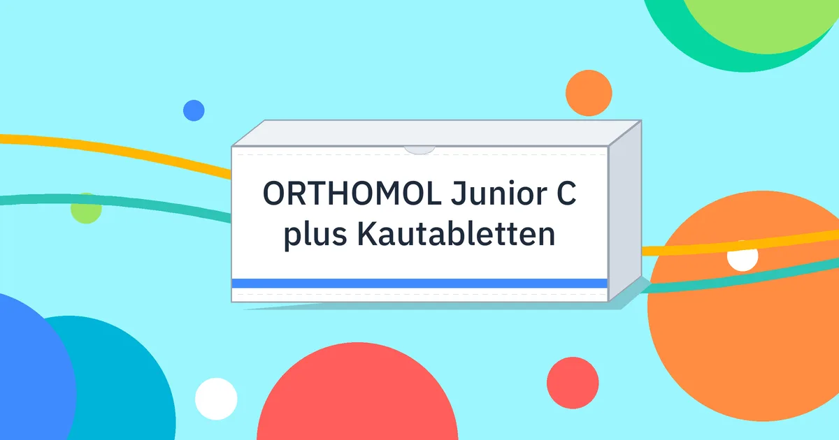 Symbolbild: Packung mit der Aufschrift ORTHOMOL Junior C plus Kautabletten (PZN 10013245) – Verfügbarkeit und Bezug in Apotheken in Frankfurt am Main
