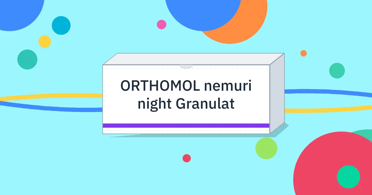 Symbolbild: Packung mit der Aufschrift ORTHOMOL nemuri night Granulat (PZN 16918007) – Verfügbarkeit und Bezug in Apotheken in Frankfurt am Main