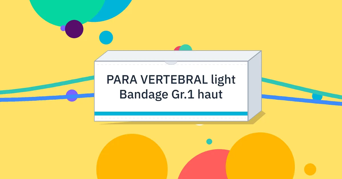 Symbolbild: Packung mit der Aufschrift PARA VERTEBRAL light Bandage Gr.1 haut (PZN 10003577) – Verfügbarkeit und Bezug in Apotheken in Frankfurt am Main
