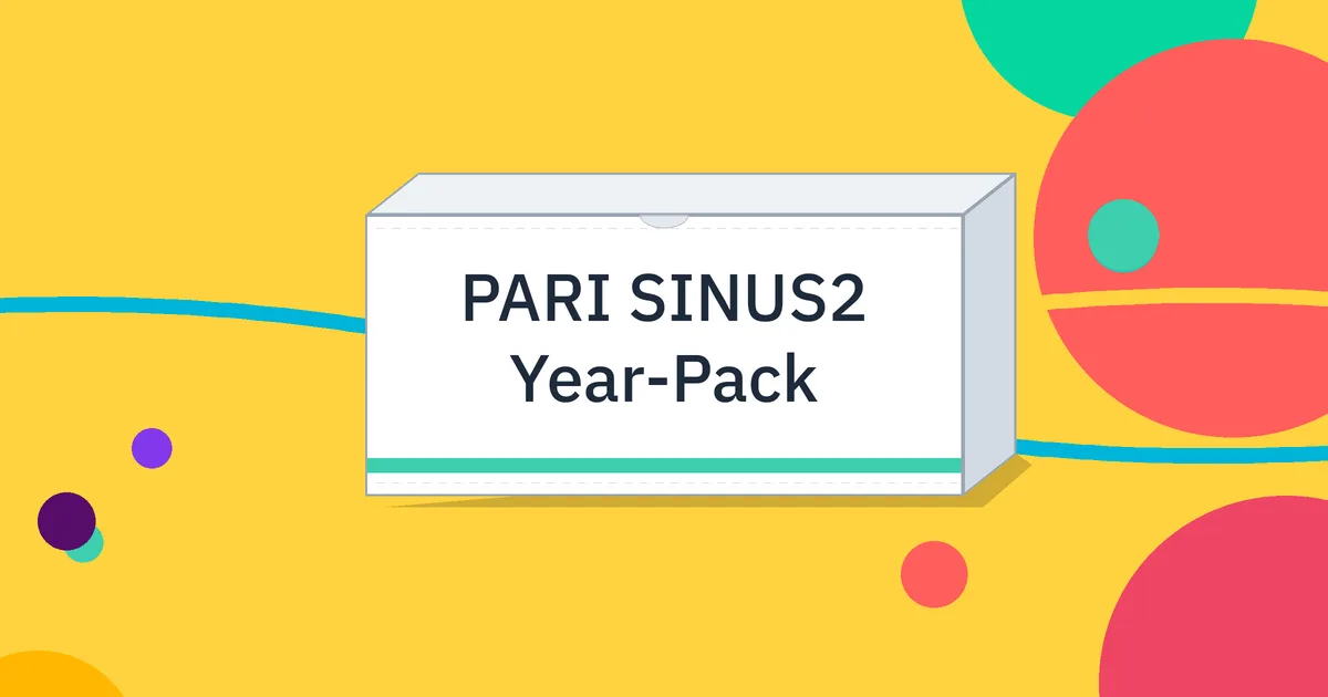 Symbolbild: Packung mit der Aufschrift PARI SINUS2 Year-Pack (PZN 14420881) – Verfügbarkeit und Bezug in Apotheken in Frankfurt am Main