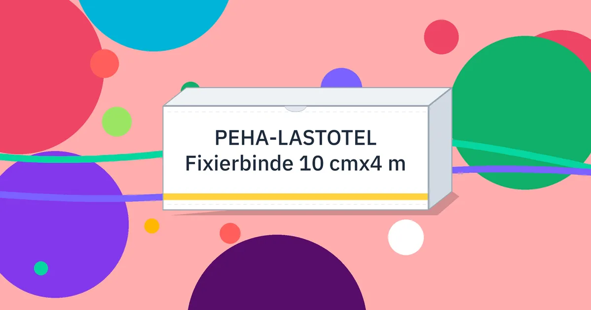 Symbolbild: Packung mit der Aufschrift PEHA-LASTOTEL Fixierbinde 10 cmx4 m (PZN 17452611) – Verfügbarkeit und Bezug in Apotheken in Frankfurt am Main