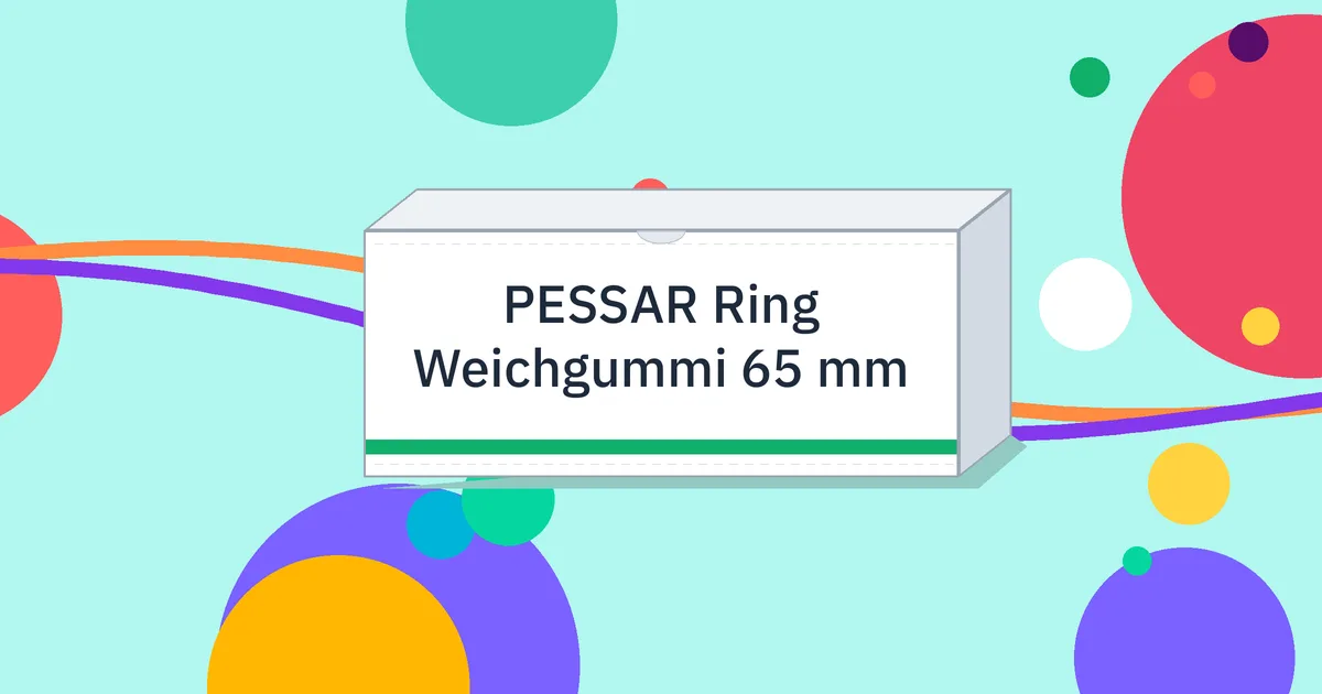 Symbolbild: Packung mit der Aufschrift PESSAR Ring Weichgummi 65 mm (PZN 01733791) – Verfügbarkeit und Bezug in Apotheken in Frankfurt am Main
