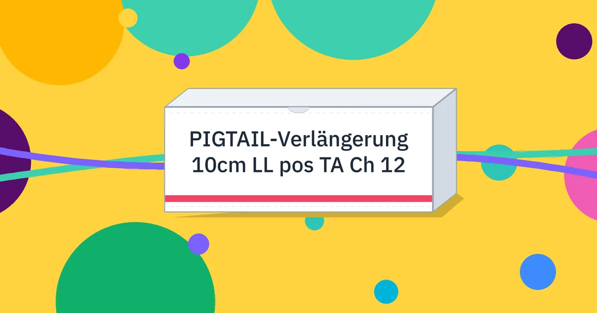 Symbolbild: Packung mit der Aufschrift PIGTAIL-Verlängerung 10cm LL pos TA Ch 12 (PZN 17488224) – Verfügbarkeit und Bezug in Apotheken in Frankfurt am Main