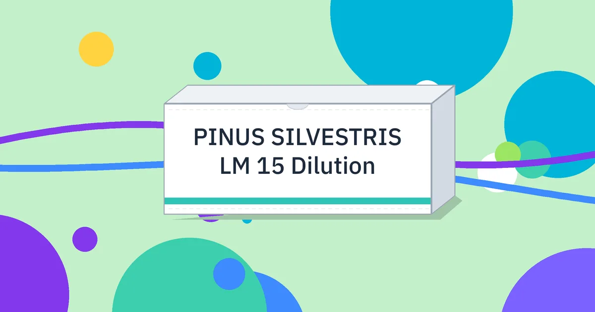 Symbolbild: Packung mit der Aufschrift PINUS SILVESTRIS LM 15 Dilution (PZN 13642987) – Verfügbarkeit und Bezug in Apotheken in Frankfurt am Main