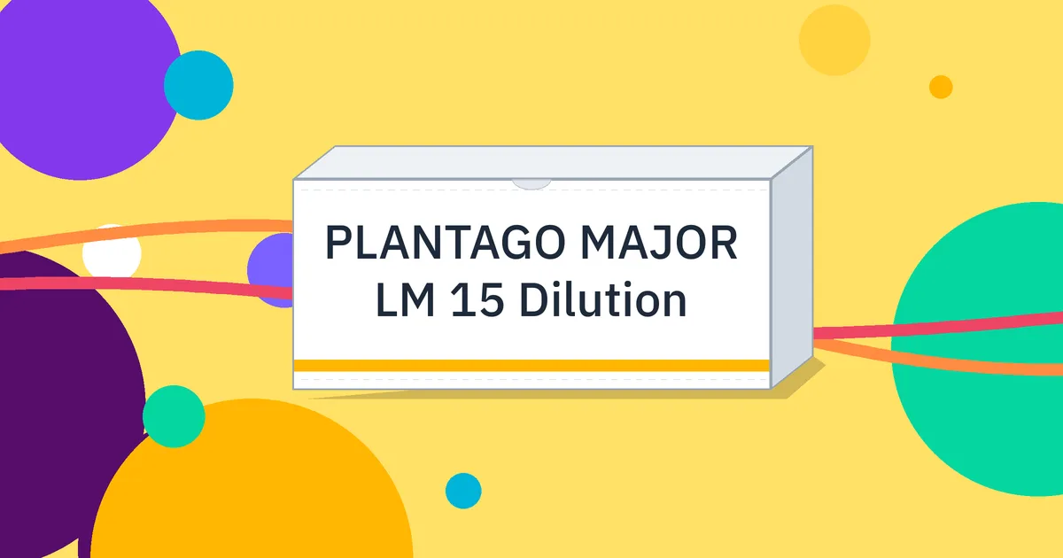 Symbolbild: Packung mit der Aufschrift PLANTAGO MAJOR LM 15 Dilution (PZN 13646749) – Verfügbarkeit und Bezug in Apotheken in Frankfurt am Main