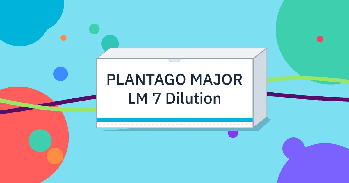 Symbolbild: Packung mit der Aufschrift PLANTAGO MAJOR LM 7 Dilution (PZN 13646643) – Verfügbarkeit und Bezug in Apotheken in Frankfurt am Main