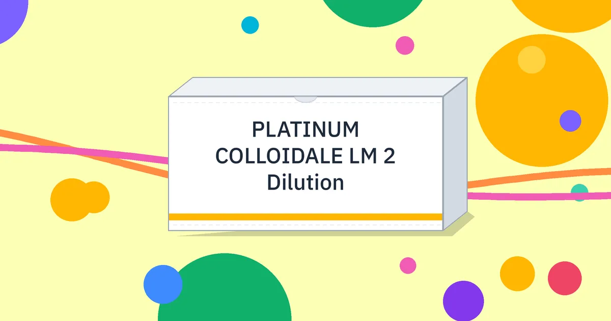 Symbolbild: Packung mit der Aufschrift PLATINUM COLLOIDALE LM 2 Dilution (PZN 13037571) – Verfügbarkeit und Bezug in Apotheken in Frankfurt am Main